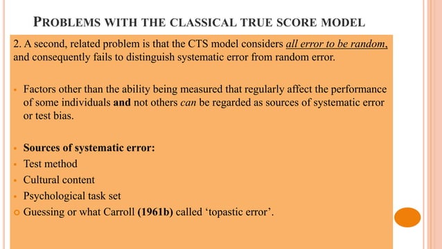 Reliability bachman 1990 chapter 6 | PPTX