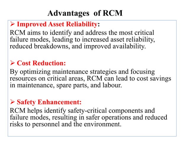 Reliability-centered maintenance (RCM) & Total Productive Maintenance ...