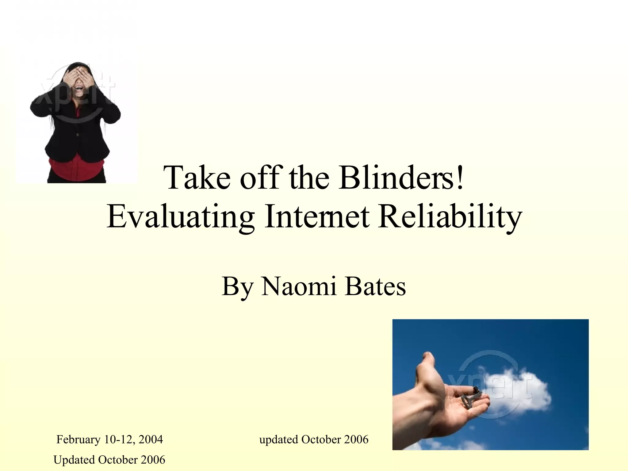Reliability On The Internet | PPT