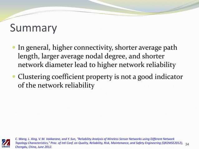 Reliability Analysis For Wireless Sensor Networks Ppt