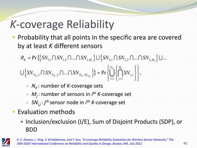 Reliability Analysis For Wireless Sensor Networks Ppt