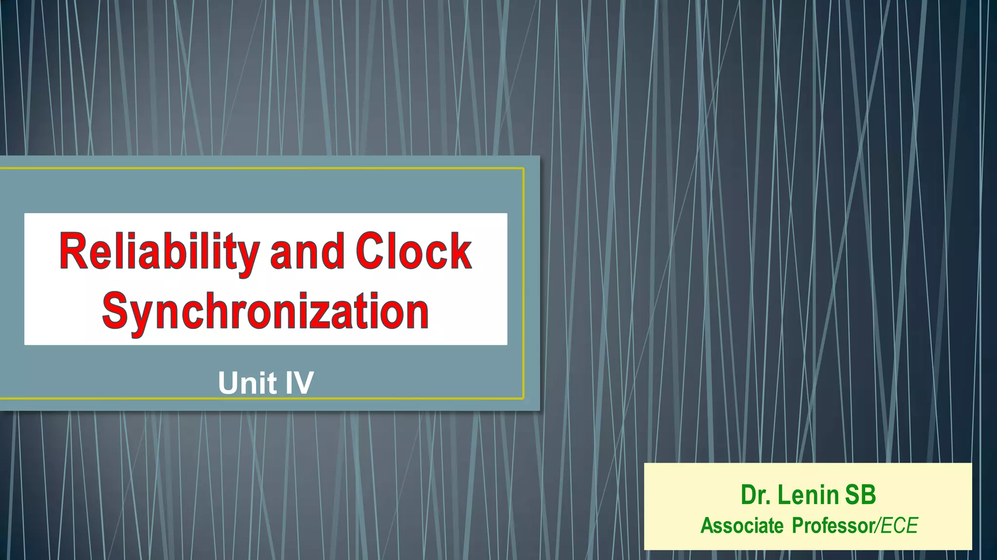 Reliability and clock synchronization | PDF