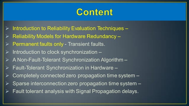 Reliability and clock synchronization | PDF