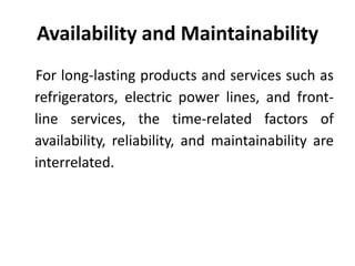 Reliability and its principals | PPTX