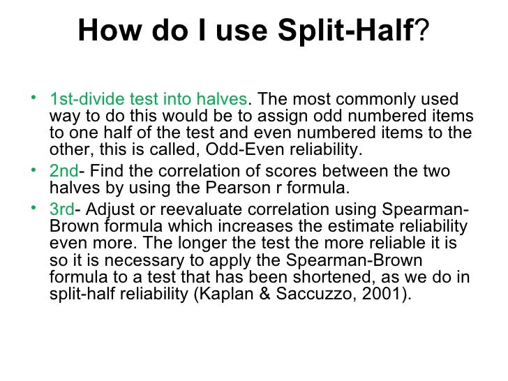 Reliability and validity