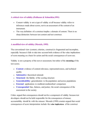 Reliability and validity | PDF