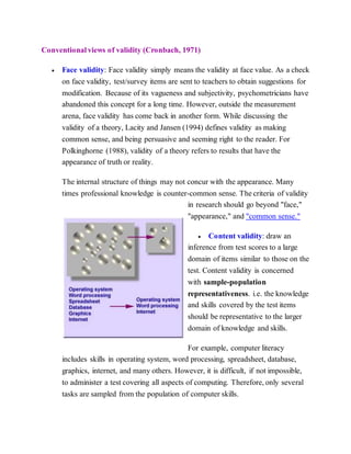 Reliability and validity | PDF