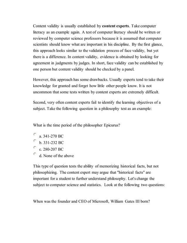 Reliability and validity | PDF