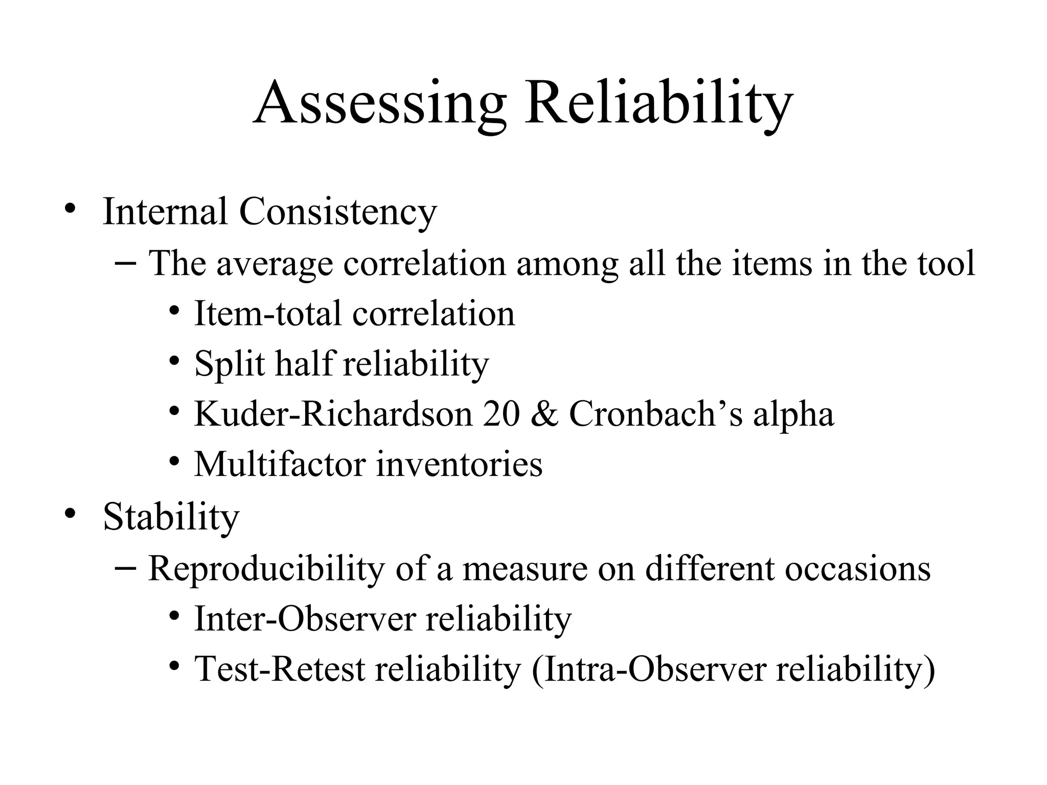 Reliability and validity | PPT
