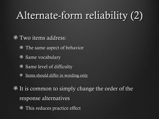 Reliability and validity | PPT