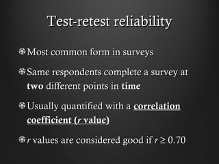 Reliability and validity | PPT | Education
