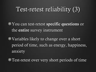 Reliability and validity | PPT