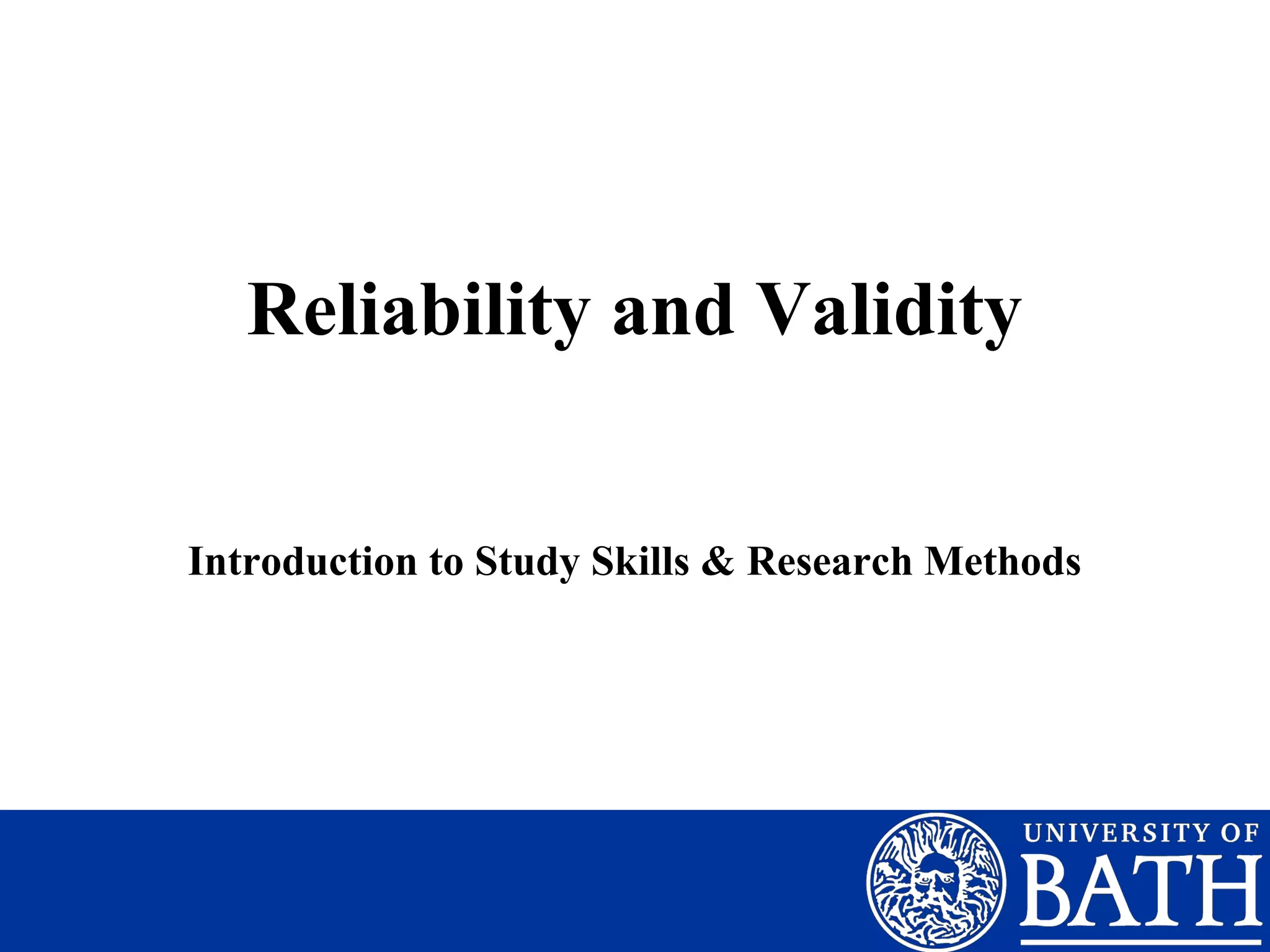 Reliability and validity | PPT