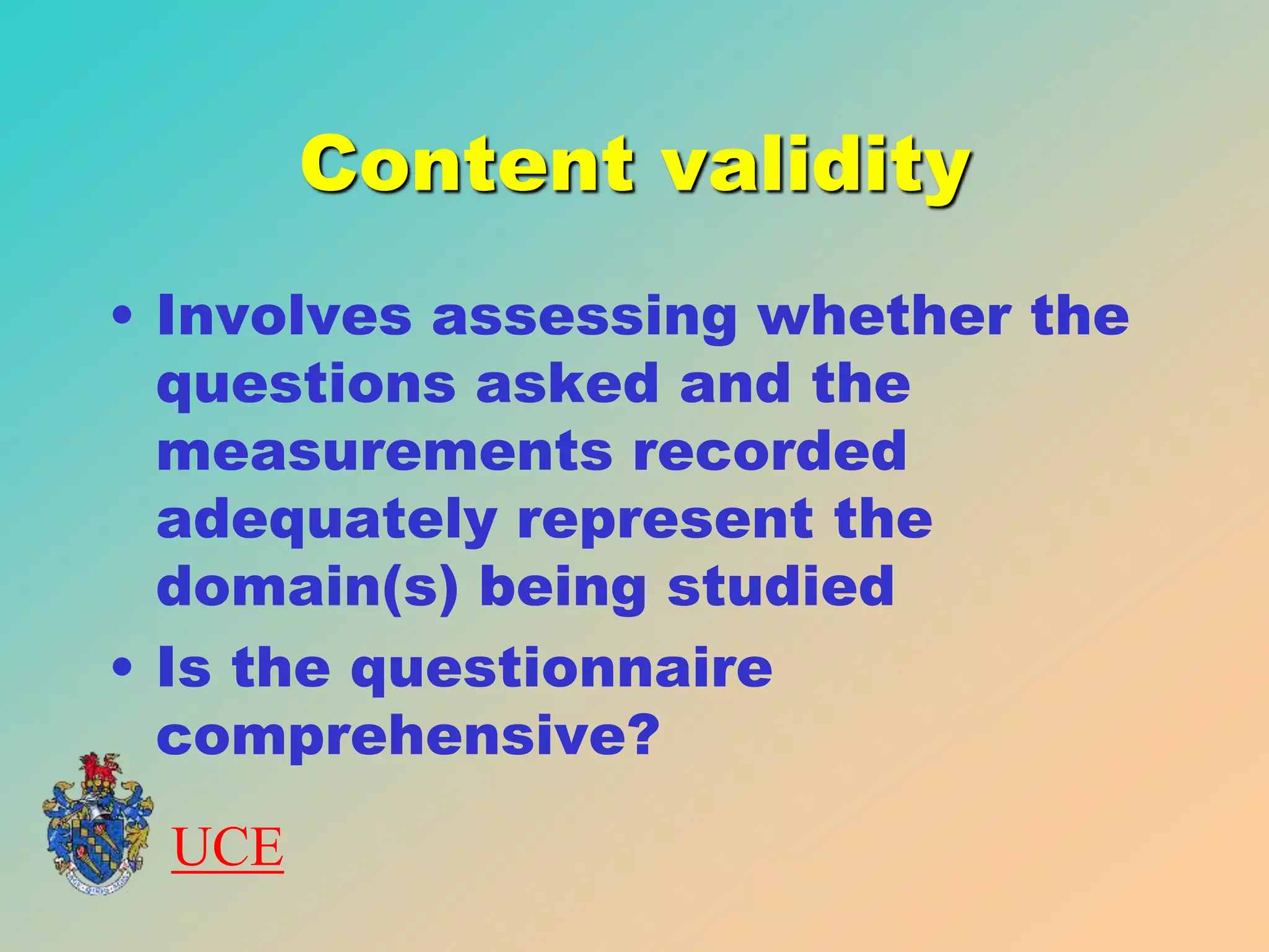 Reliability and validity | PPT