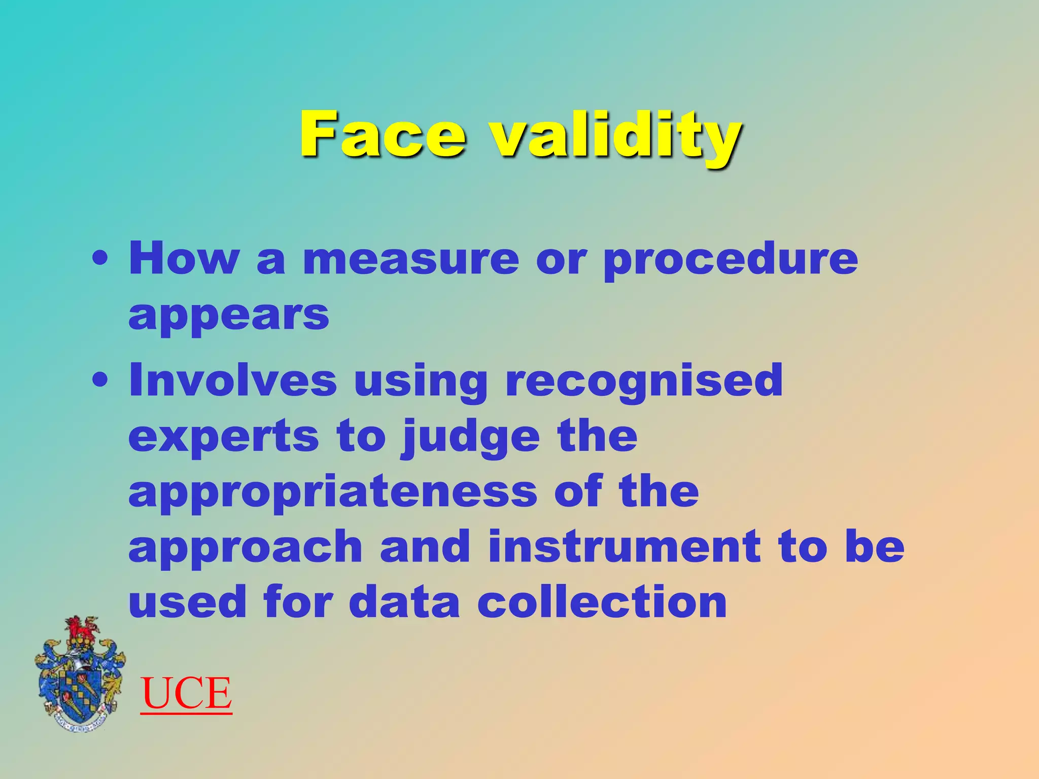Reliability and validity | PPT