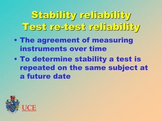 Reliability and validity | PPT