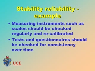 Reliability and validity | PPT
