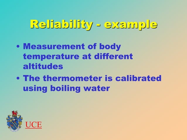 Reliability and validity | PPT