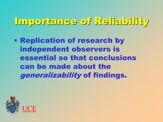 Reliability and validity | PPT
