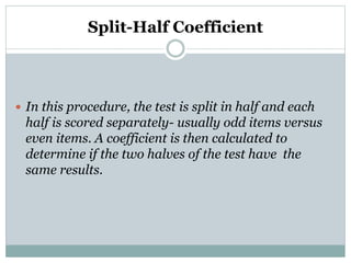 RELIABILITY AND VALIDITY | PPTX