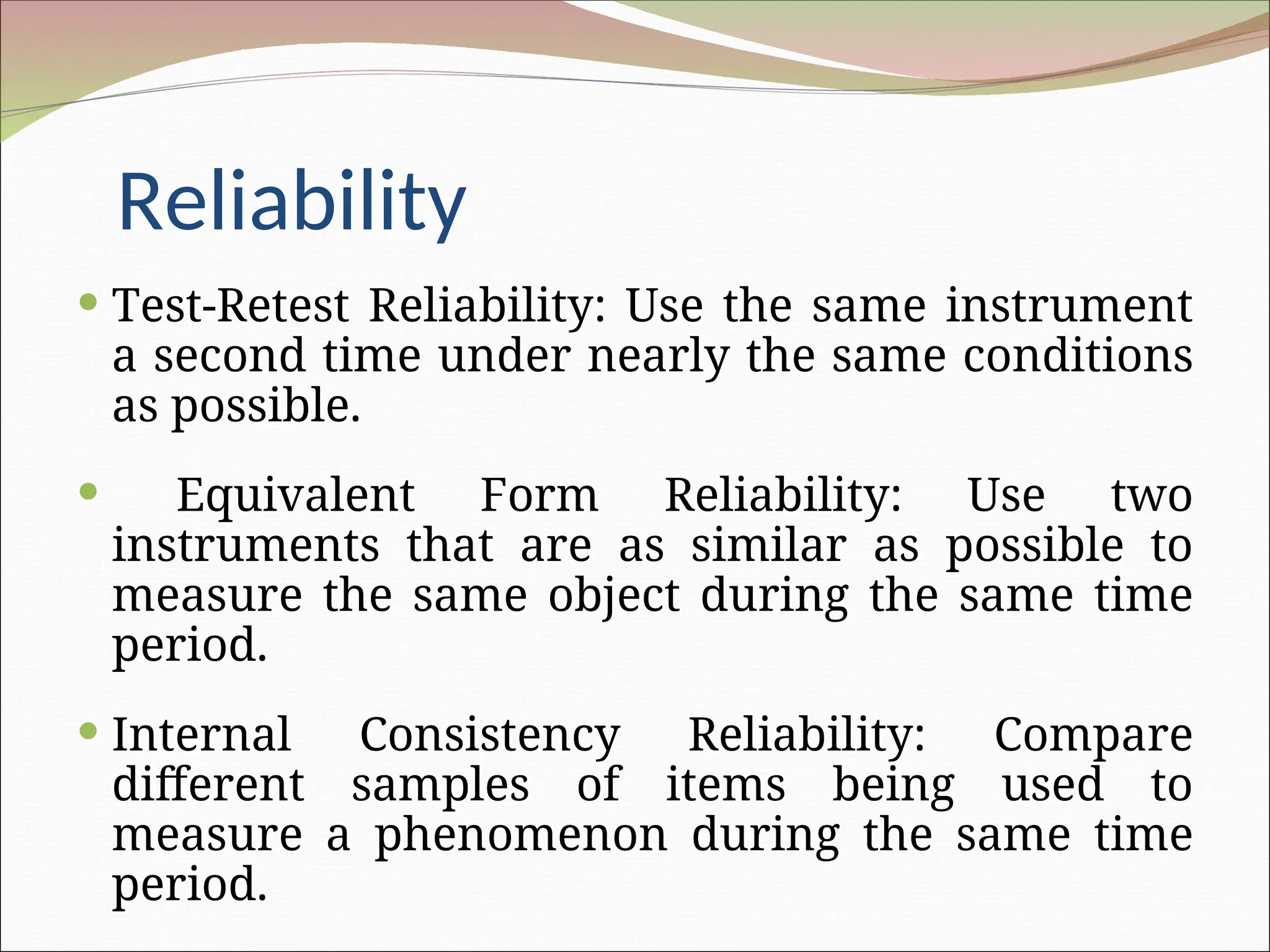 Importance of Reliability and validity in Research | PPT | Physics ...