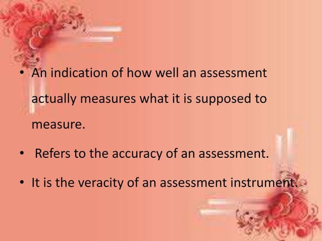 RELIABILITY AND VALIDITY OF ASSESSMENT.ppt | Standardized Testing ...