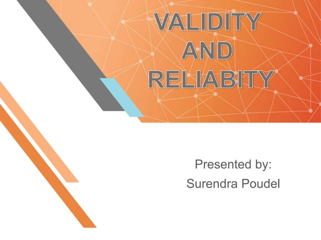 Reliability and validity ppt | PPTX