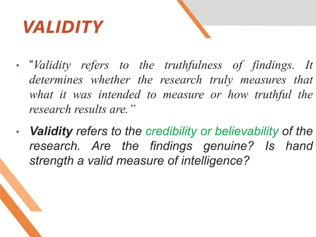 Reliability and validity ppt | PPTX