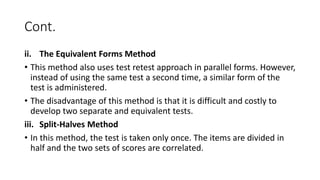 Reliability and validity | PPTX