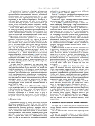 Reliability, availability, maintainability (RAM) study, on reciprocating compressors api 618 ...