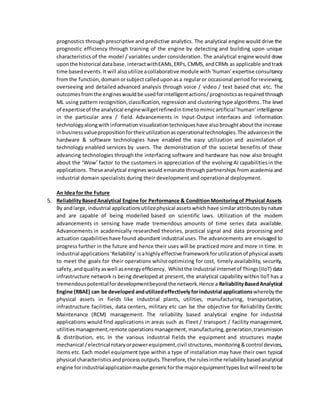 Reliability based analytical engine as a service for industrial ...
