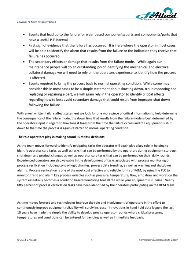 Asset Reliability Begins With Your Operators | PDF