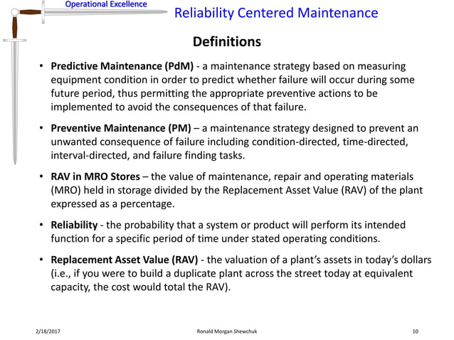Reliability Centered Maintenance | PPTX | Manufacturing Industry ...