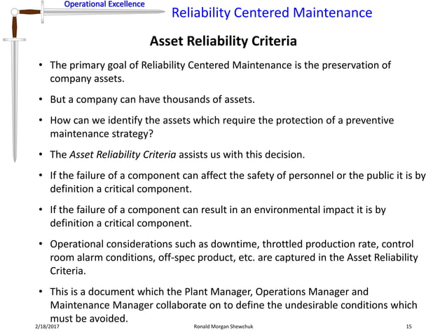 Reliability Centered Maintenance | PPTX | Manufacturing Industry ...