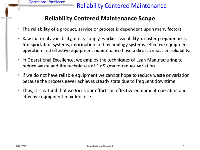 Reliability Centered Maintenance | PPTX | Manufacturing Industry ...
