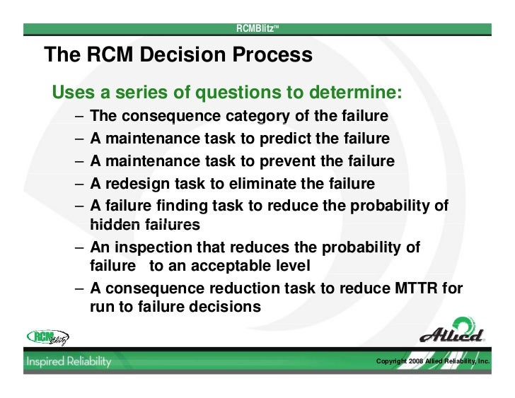 Reliability Centered Maintenance Made Simple