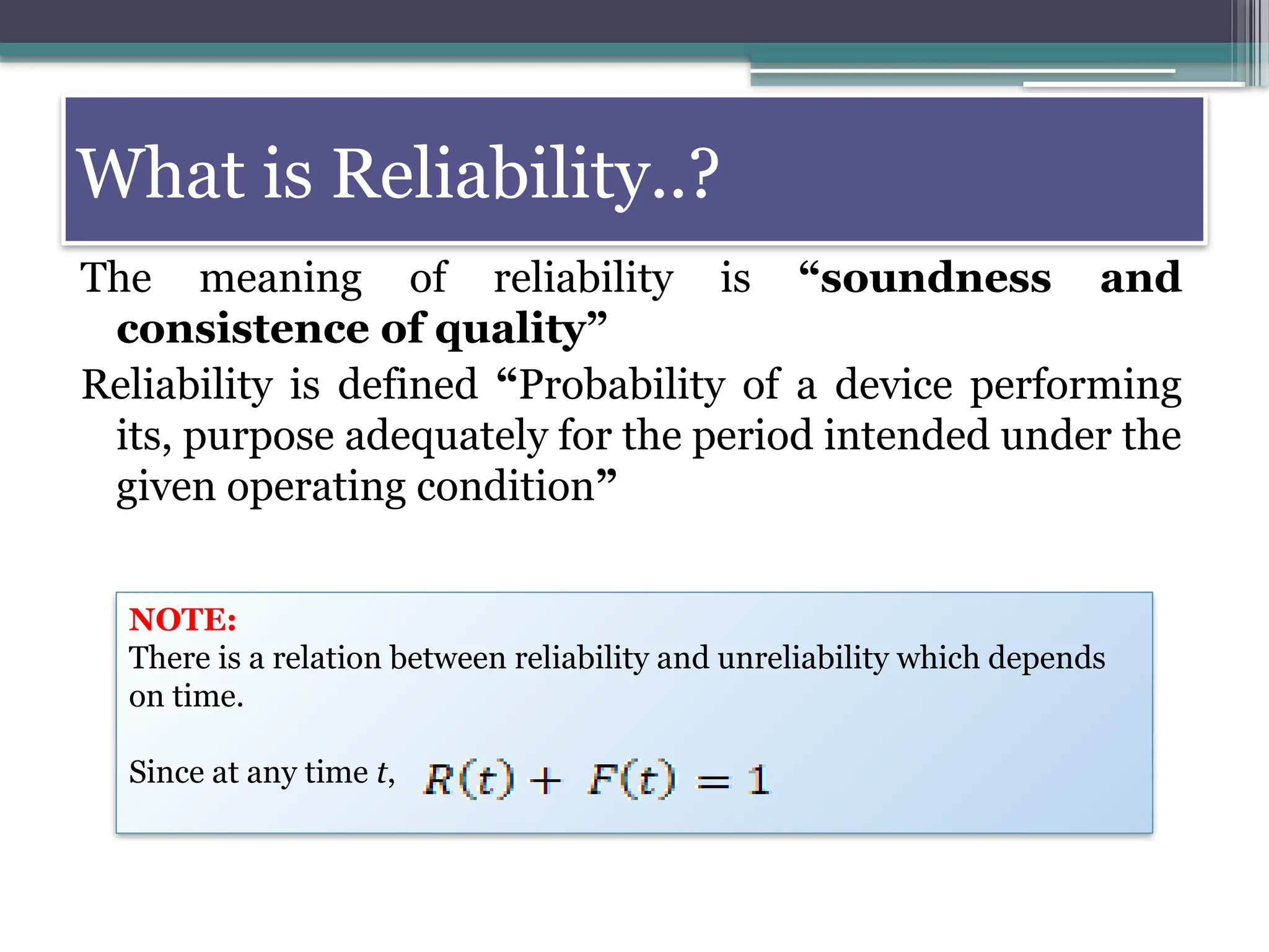 Reliability criteria in design and its application.pptx | Computer Software and Applications ...