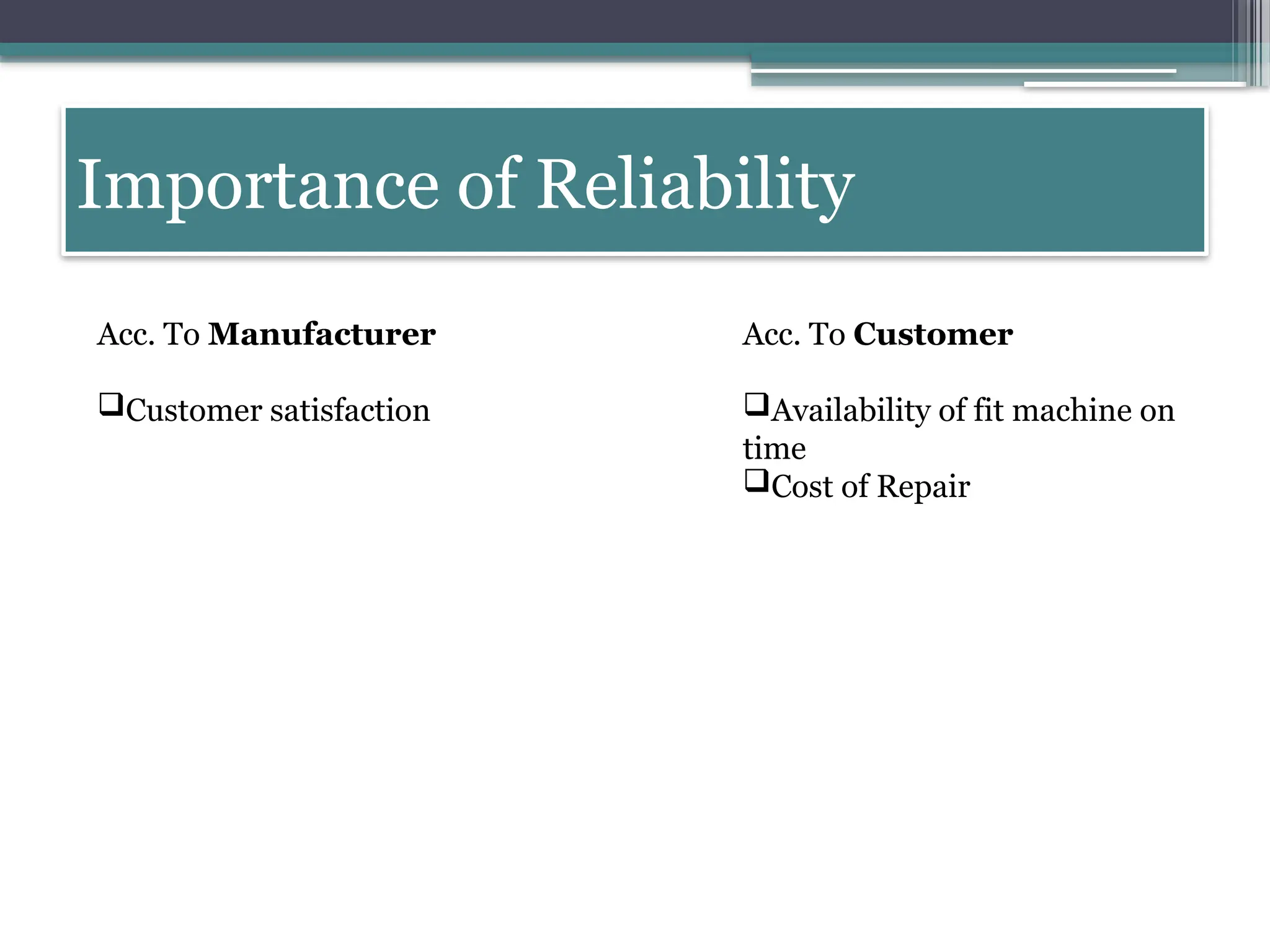 Reliability criteria in design and its application.pptx | Computer Software and Applications ...