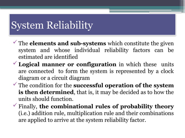 Reliability criteria in design and its application.pptx | Computer ...