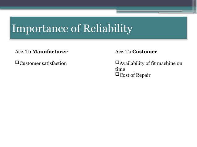 Reliability criteria in design and its application.pptx | Computer ...
