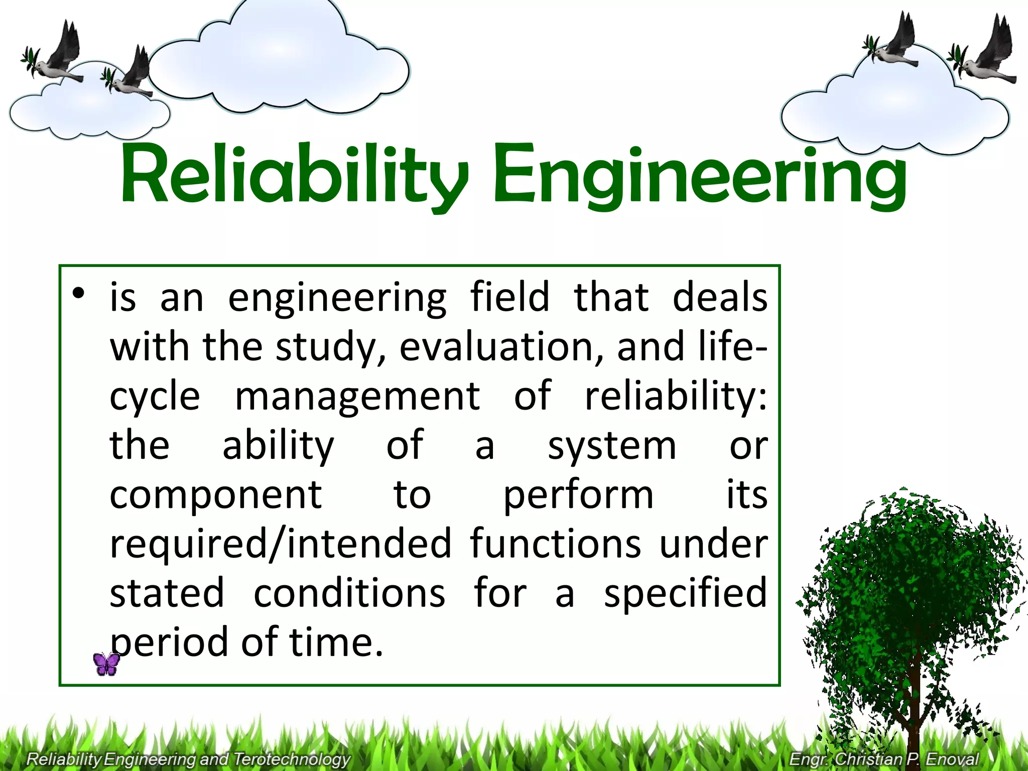 Reliability Engineering and Terotechnology | PPT