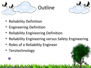Reliability Engineering and Terotechnology | PPT