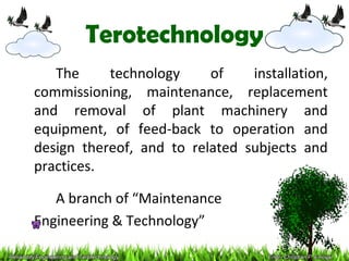 Reliability Engineering and Terotechnology | PPT