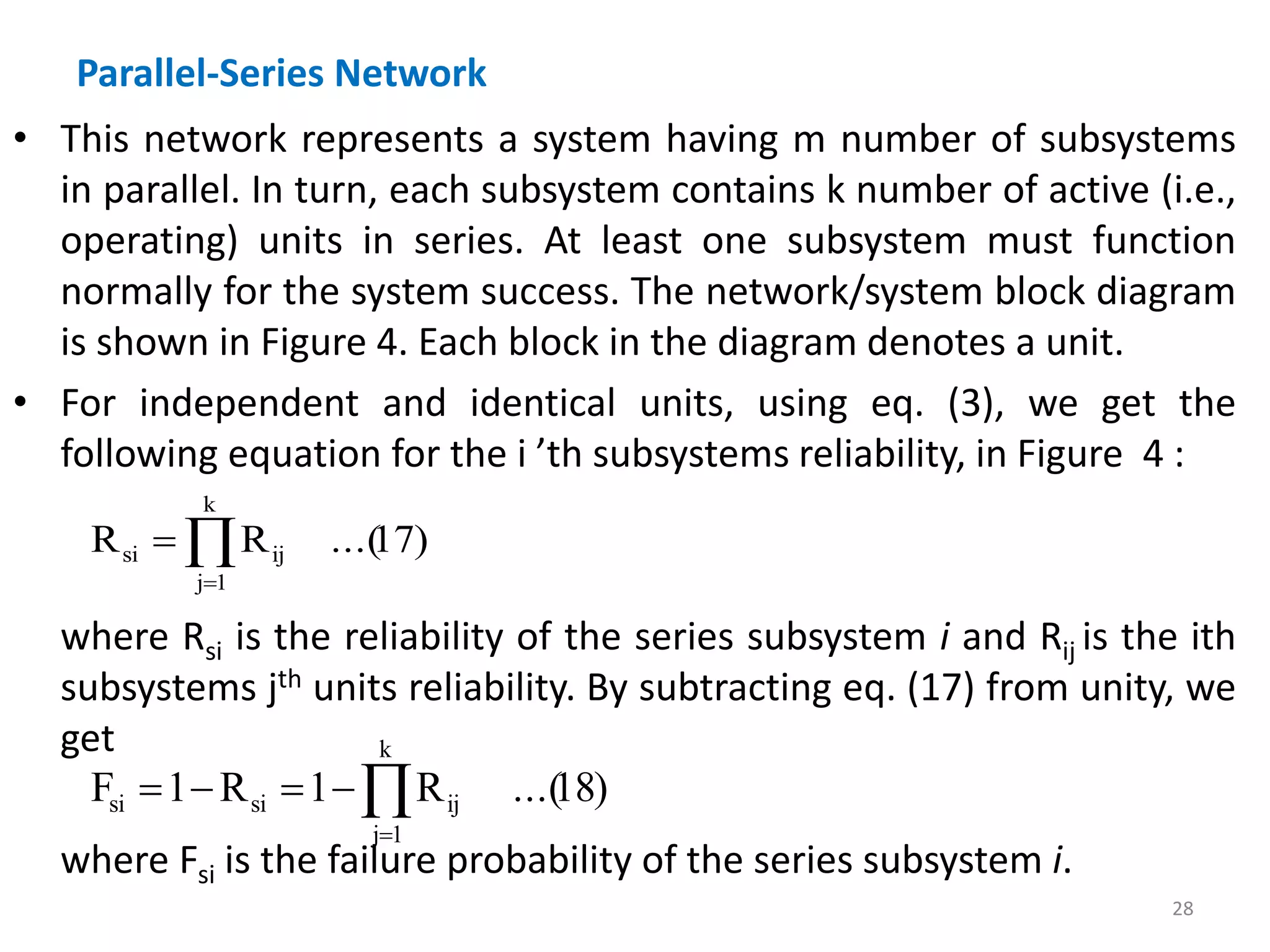Reliability engineering chapter-2 reliability of systems | PPTX