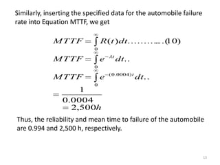 Reliability engineering chapter-2 reliability of systems | PPTX
