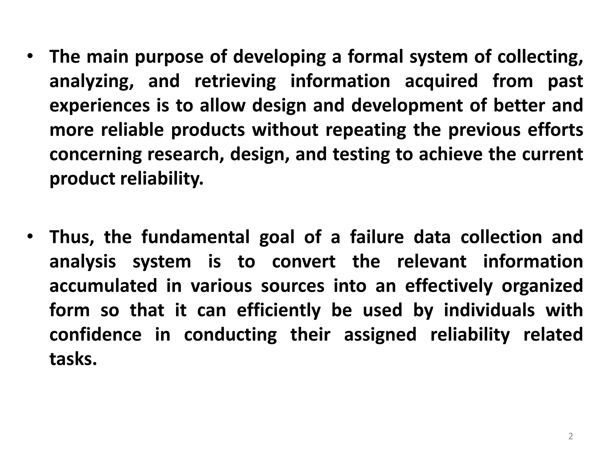 Reliability engineering chapter-3 failure data collection and analysis | PPTX