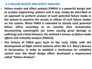 Reliability engineering chapter-4 fmea | PPTX