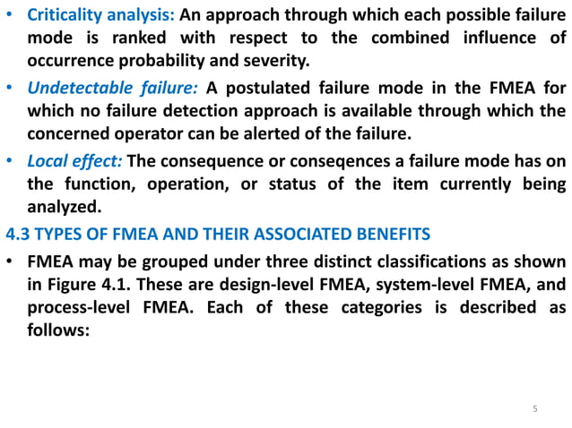 Reliability engineering chapter-4 fmea | PPT