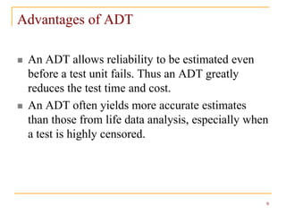 Reliability estimation from accelerated degradation testing | PDF