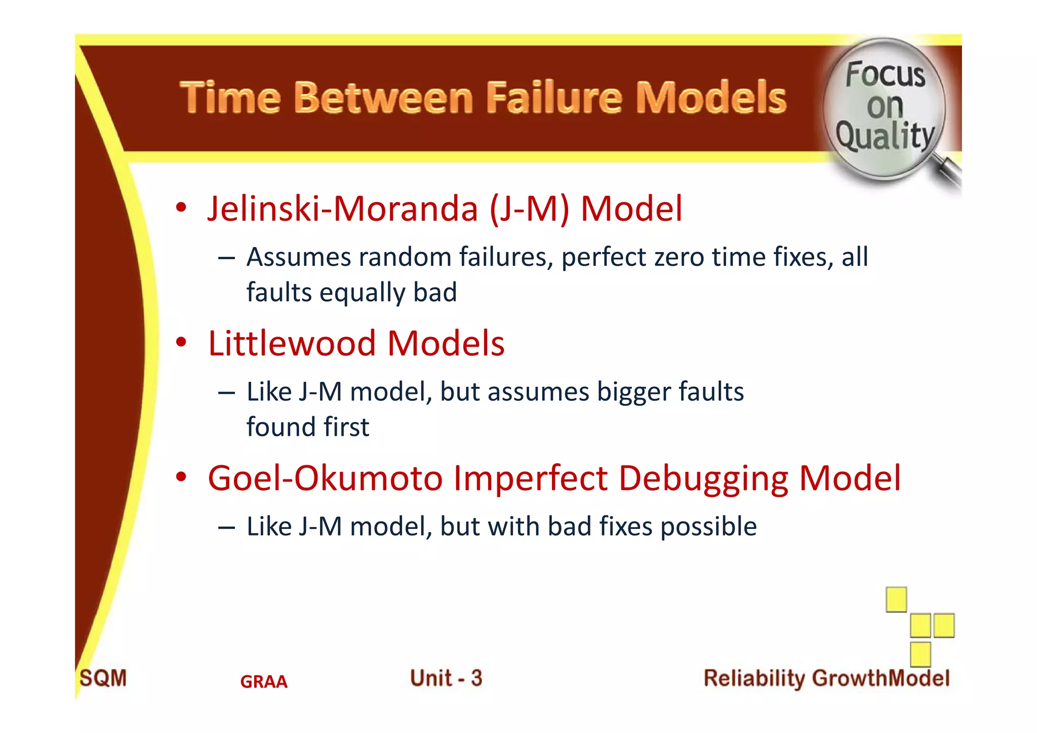 Reliability growth models | PDF